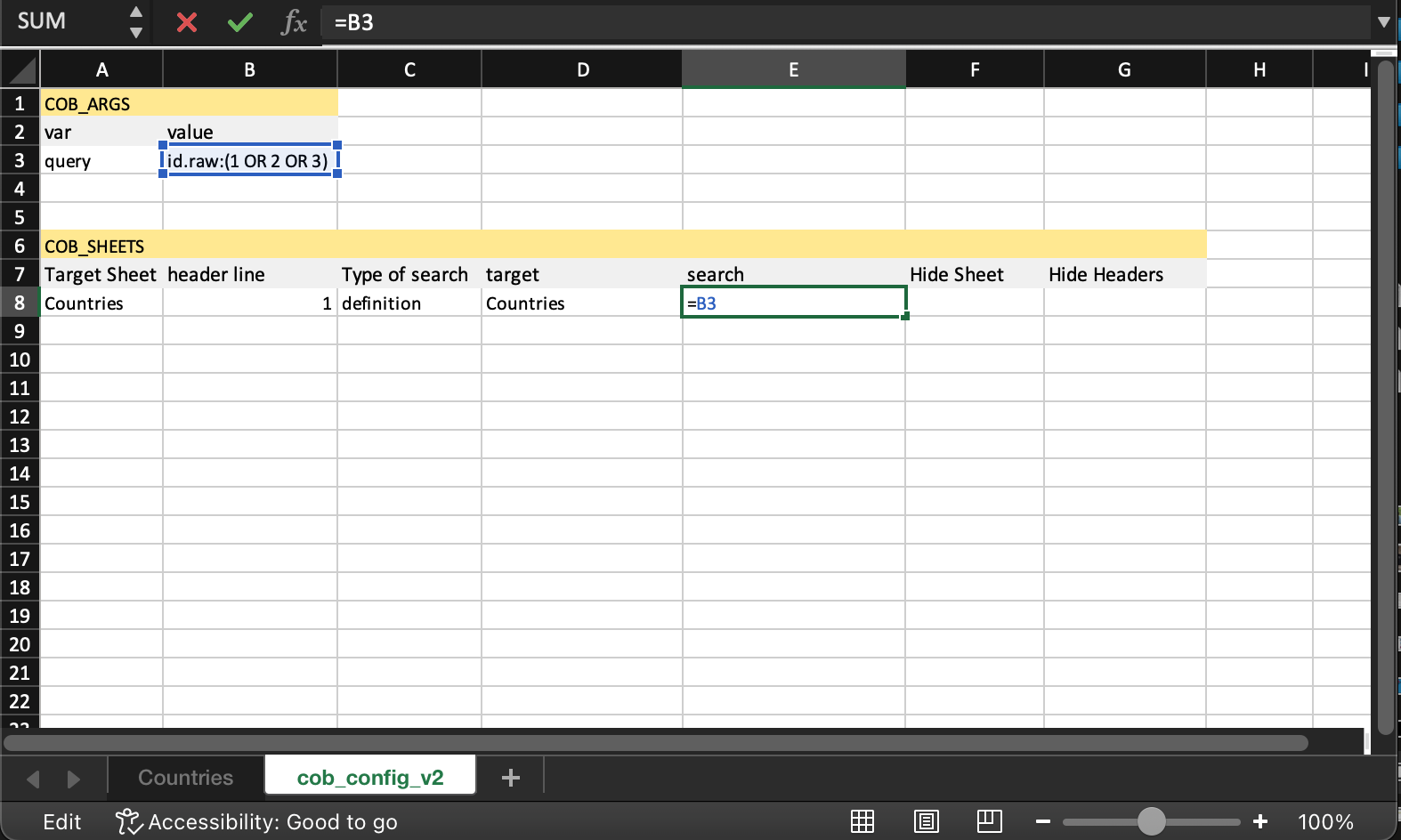 Excel Template Configuration | Cult of Bits Learning